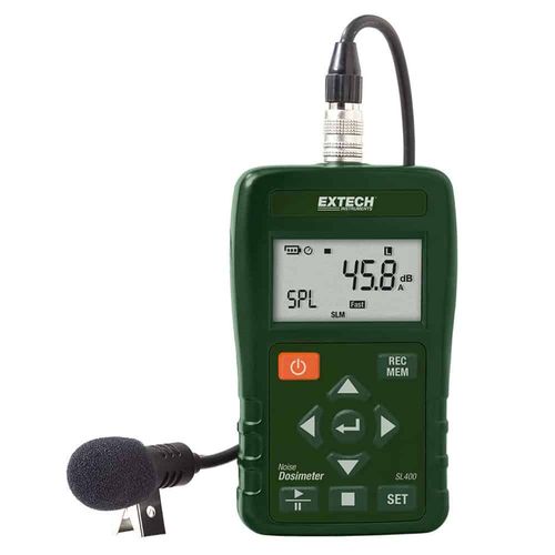 Extech Personal Noise Dosimeter With USB Interface, 30 to 140 dB SL400 ...