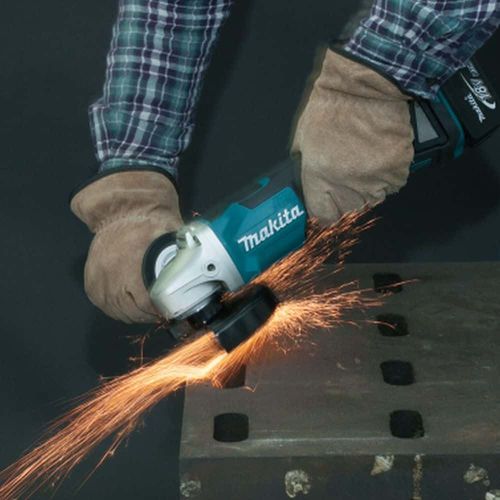 Makita 18V Lithium-Ion Cordless Angle Grinder (BL) 115mm with 2x (5Ah ...