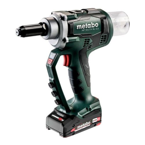 Metabo NP 18 LTX BL 5.0 18V Cordless Rivet Gun, Brushless Motor, with ...