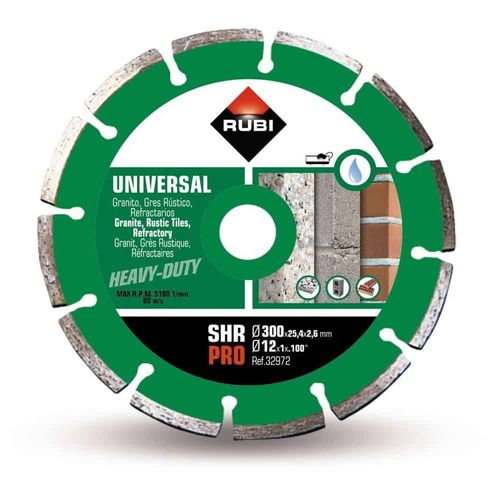 Rubi SHR-300-PRO 12 In. Segmented Diamond Saw Blade (300mm) - for Brick ...