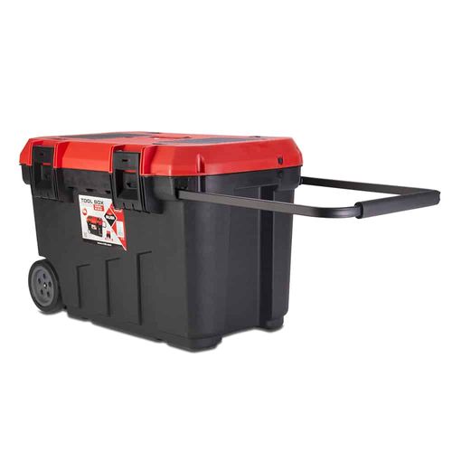 Rubi 29 In. Professional Tool Box, 89L, Plastic, 4 Compartments, with ...